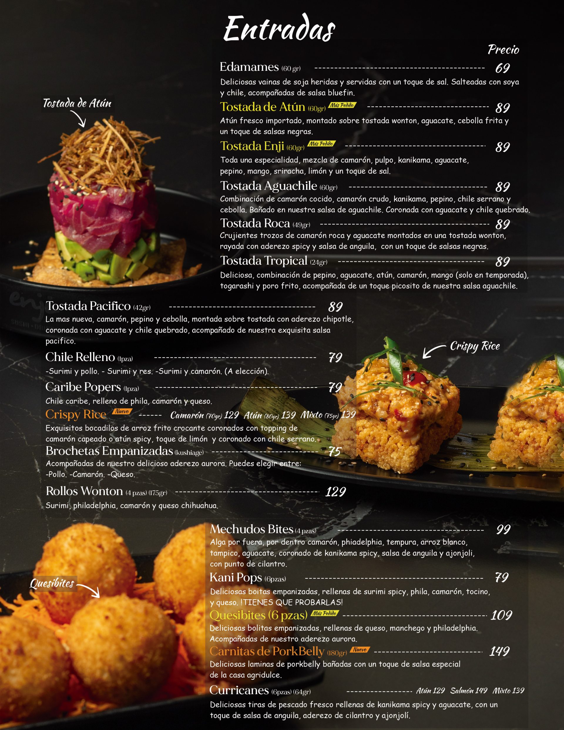 Menú sucursal - Enji